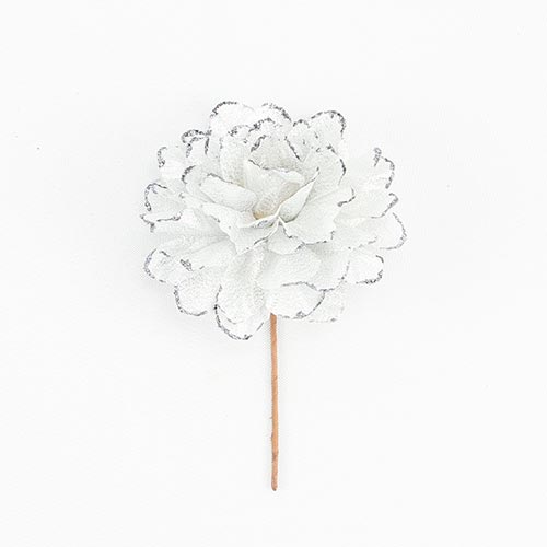 Vara con flor plateada de 9x9x2cm - Galerías el Triunfo